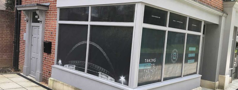 One-way window graphics - Gardiner Design Associates